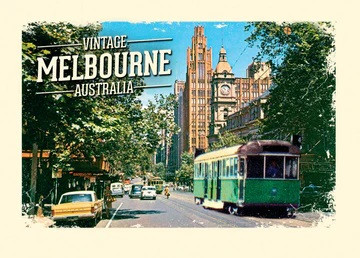Vintage Melbourne Australia (Collins Street) Postcard | australia-postcards