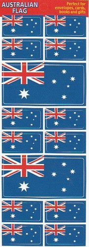 Australian Flag Sticker Sheet | australia-postcards