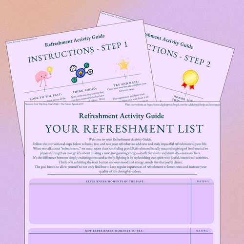 Building Your Refreshment List | Deep Dig, Reach High