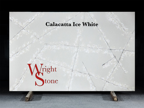 Calacatta Ice White iStone Quartz Sample | Wright Stone