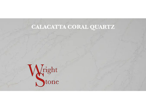 Calacatta Coral Quartz Sample | Wright Stone