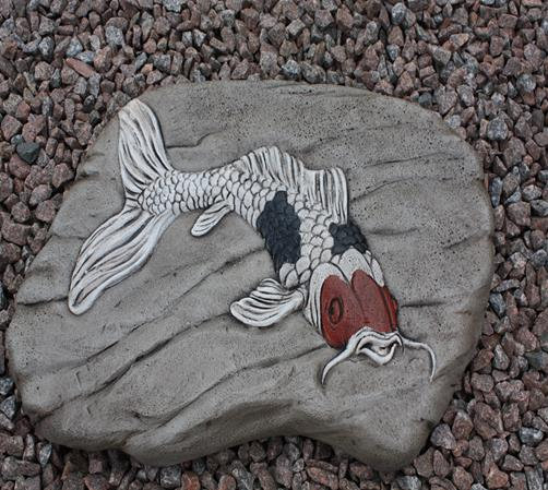 Large Japanese Koi Fish Paving Slab / Stepping Stone | Berkshire Stoneware