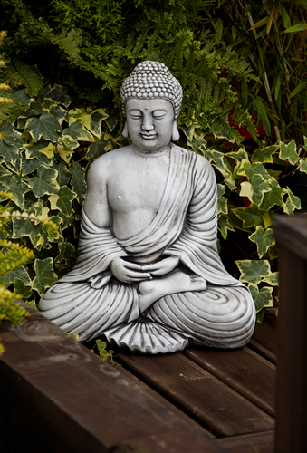 Meditating Fan Buddha | Berkshire Stoneware