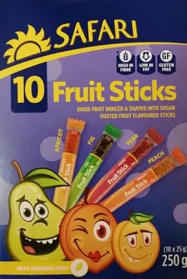 Safari Fruit Sticks 10 x 25g Sticks | Saonlinegsy