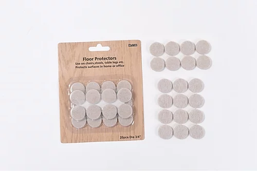 20 piece Felt Packet 19mm Diameter – 5mm Thick | Wood Floor