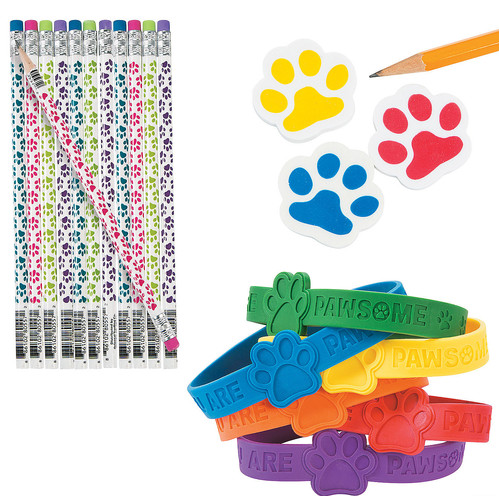 Paw Print Stationery Eraser Kit | Frolic Factory