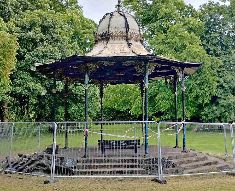 Overtoun Park Bandstand Fire 1st. June 2024