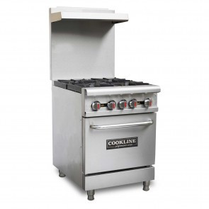 Cookline CR24-4 24" 4 Burner Gas Range with Oven | esanlab
