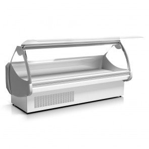 Coldline EDC78 78" Refrigerated Curved Glass Display Case | esanlab