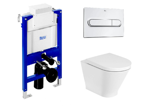 Roca WC Frame set Gap Wall Hung Pan & Seat Compact | bathworks