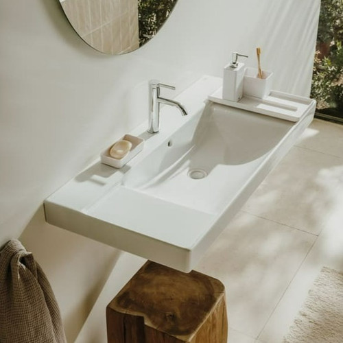 Roca Ona Wall-Hung Fineceramic Basin - 1000mm | bathworks