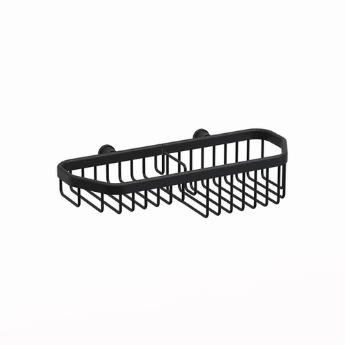 Sonia Medium combined Bathroom shower basket - Black | bathworks