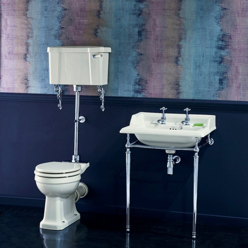Burlington Standard Medium Level WC with 440 Lever Cistern - Chrome ...
