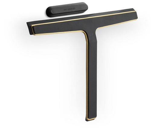 Reframe Shower Wiper Blade & Holder || Brass | bathworks