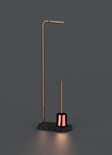 Nomad Classic Freestanding WC Brush- Toilet roll Holder Stand Rose Gold ...