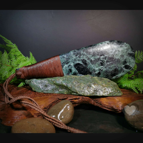 Green Mapere Patu / Cord Lashing - Medium | Kowhatu Taonga