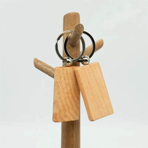 50 x Wooden Key Ring - Engrave Your Logo/Text Here | Custom Me Up Laser ...