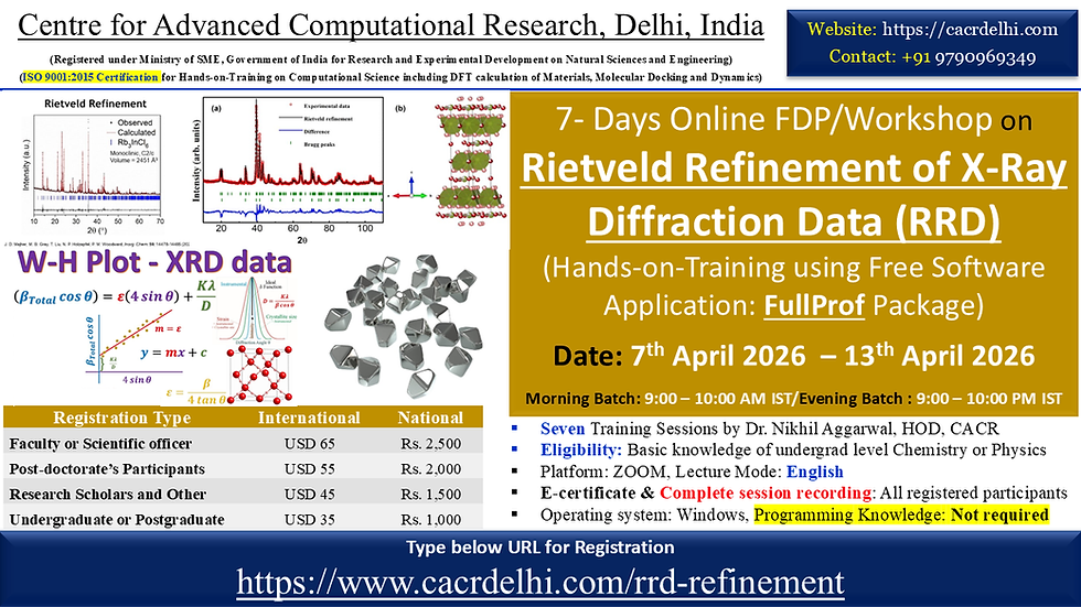 Online Training_X-Ray Diffraction (pXRD) Data Refinement via Rietveld ...
