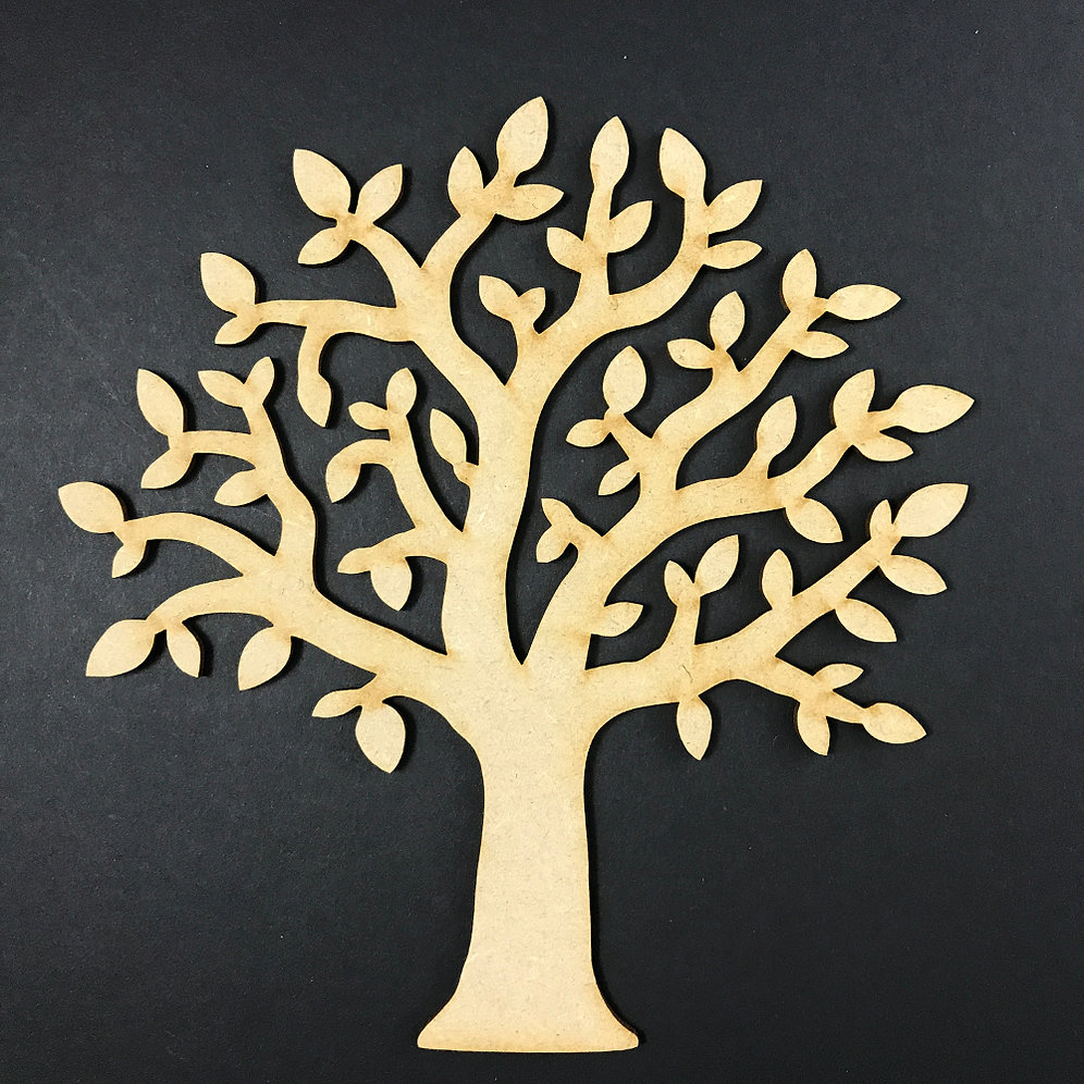 MDF Wooden Tree Code Bud | woodenshapecompany