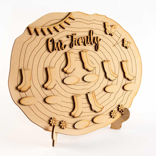 MDF Wellington Log Slice Plaque H1 | woodenshapecompany