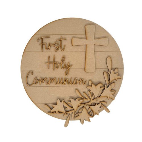 First Holy Communion Sign 30cm CLI | woodenshapecompany