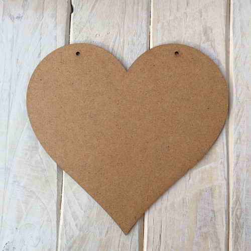 MDF Heart Shape Plaque | woodenshapecompany