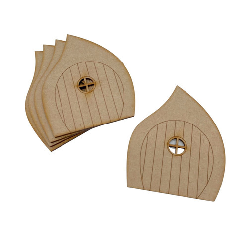 5 Pack MDF Fairy Door Flat MPE | woodenshapecompany