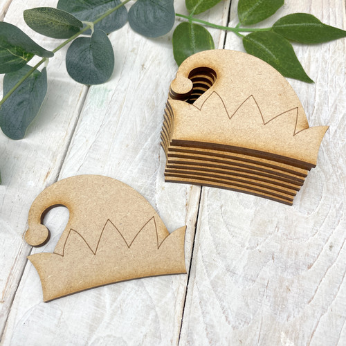 MDF Elf Hat 10 Pack | woodenshapecompany