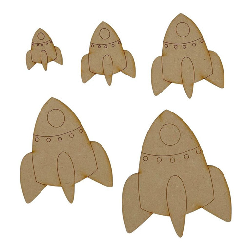 MDF Rocket 10 Pack | woodenshapecompany