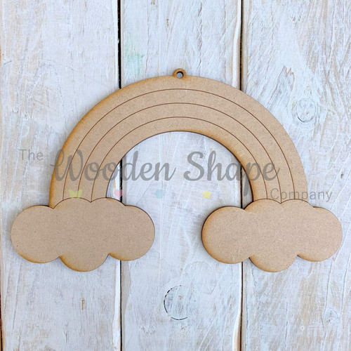 MDF Laser Cut Craft Kit 20cm Rainbow | woodenshapecompany