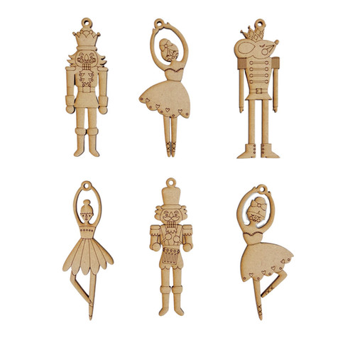 MDF Christmas Nutcracker Theme Hanging Shapes | woodenshapecompany