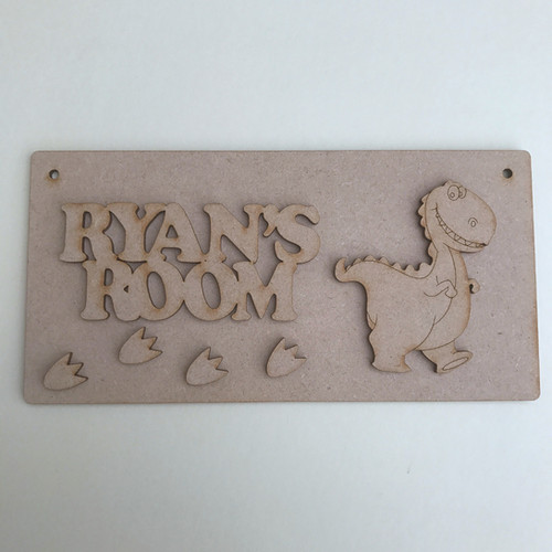 MDF Dinosaur Room Sign Tyrannosaurus Rex | woodenshapecompany