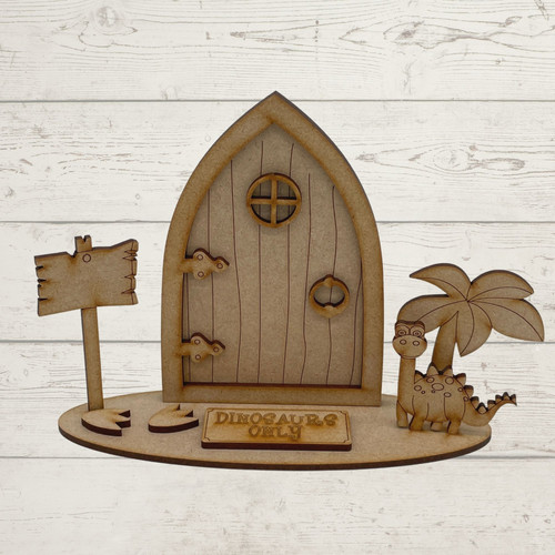 MDF Fairy Door Stand Dinosaur | woodenshapecompany