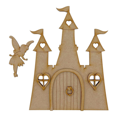 MDF Large Fairy Door Castle Door Code Castle G | woodenshapecompany