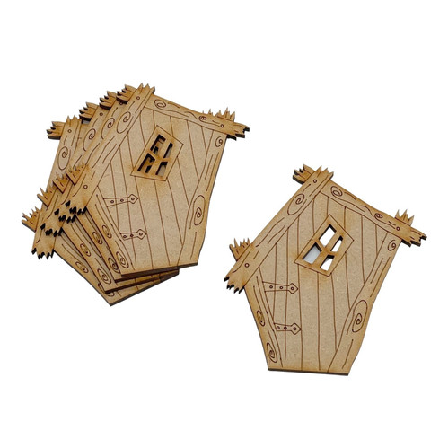 5 Pack MDF Fairy Doors Code Flat SB | woodenshapecompany