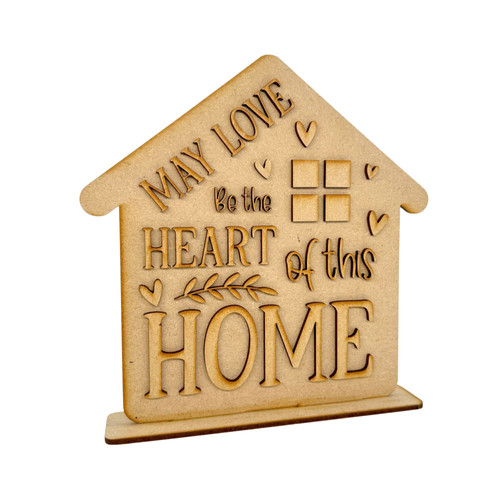 MDF House Love Heart of this Home | woodenshapecompany