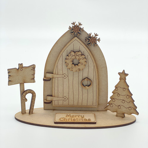 MDF Fairy Door Opening Stand Christmas | woodenshapecompany