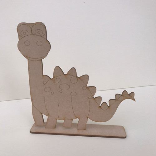 MDF Dinosaur on Stand Brontosaurus | woodenshapecompany