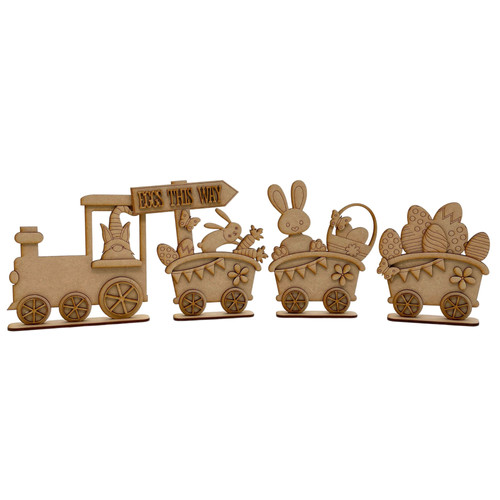 MDF Train Craft Kit Easter Theme | woodenshapecompany