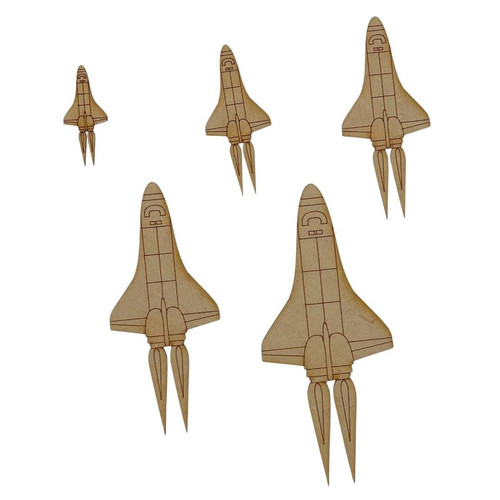 MDF Rocket Flames 10 Pack | woodenshapecompany