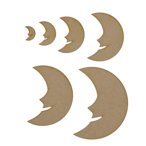 MDF Moon 10 Pack | woodenshapecompany