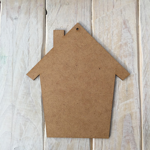 MDF House Shape Plaque | woodenshapecompany