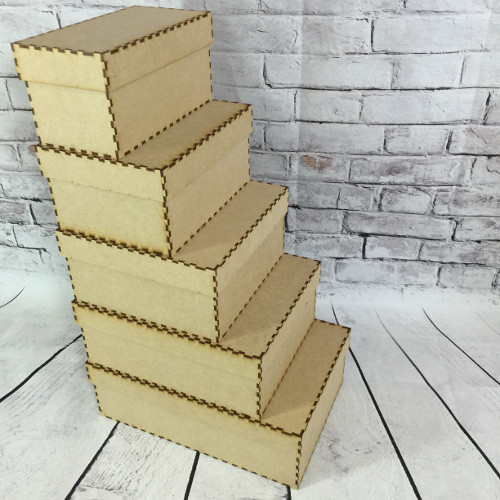 MDF Wooden Craft Box With Lid Build Your Own | woodenshapecompany