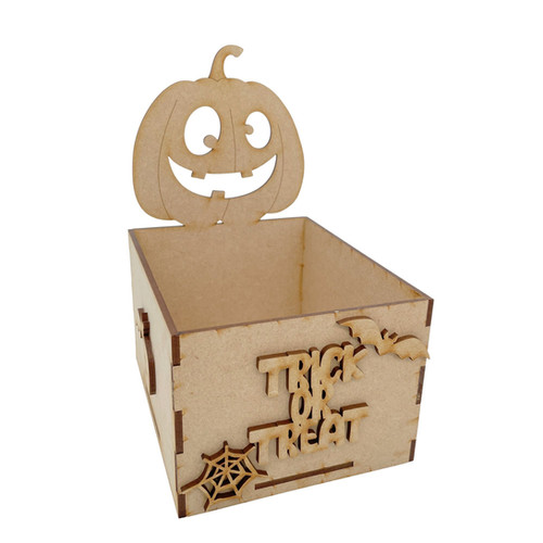 MDF Halloween Fillable Treat Box Pumpkin | woodenshapecompany