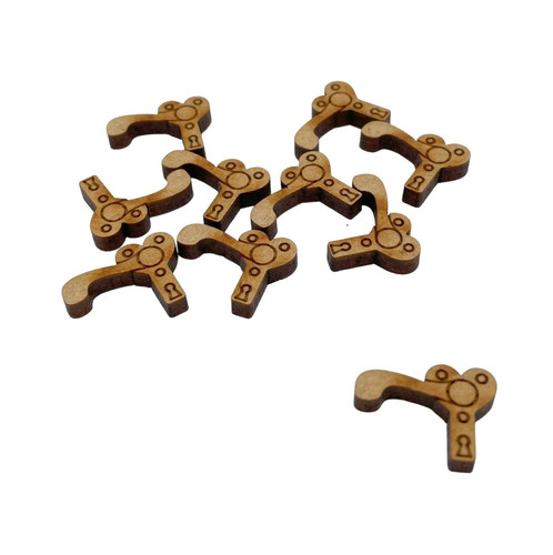 10 Pack MDF Door Handle Fairy Door Handle Heart | woodenshapecompany