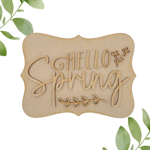 20cm Hello Spring | woodenshapecompany