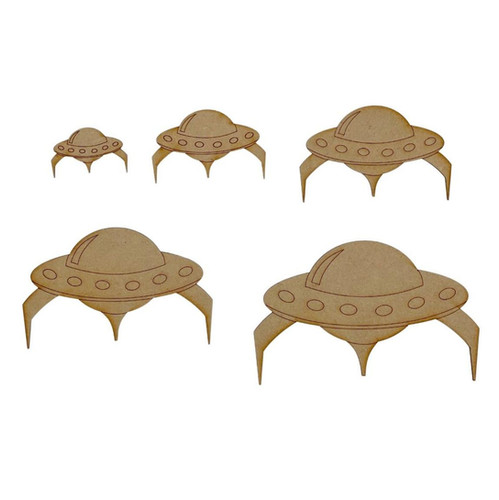 MDF Spaceship 10 Pack | woodenshapecompany