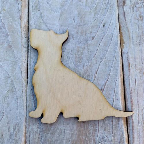 Plywood Westie Sitting Dog Shape 10 PACK | woodenshapecompany