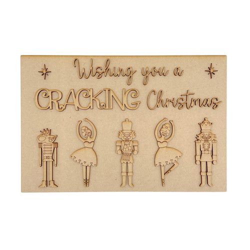 MDF Christmas Nutcracker Theme Sign 30x20 Wishing you a Cracking ...