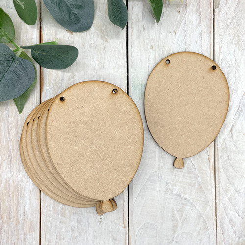 MDF 10 Pack Bunting Balloon | woodenshapecompany